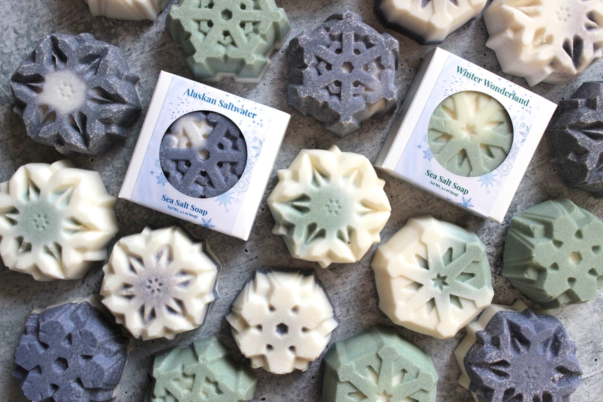 Coconut Oil and Sea Salt Soap | Snowflake Soaps – northernglowsoap.com